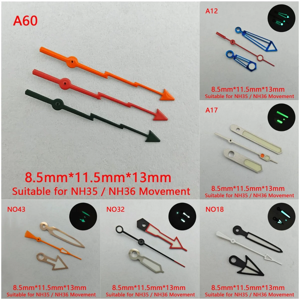 NH35-hands-NH36-watch-hands-green-luminous-hands-Luxury-watch-hands ...