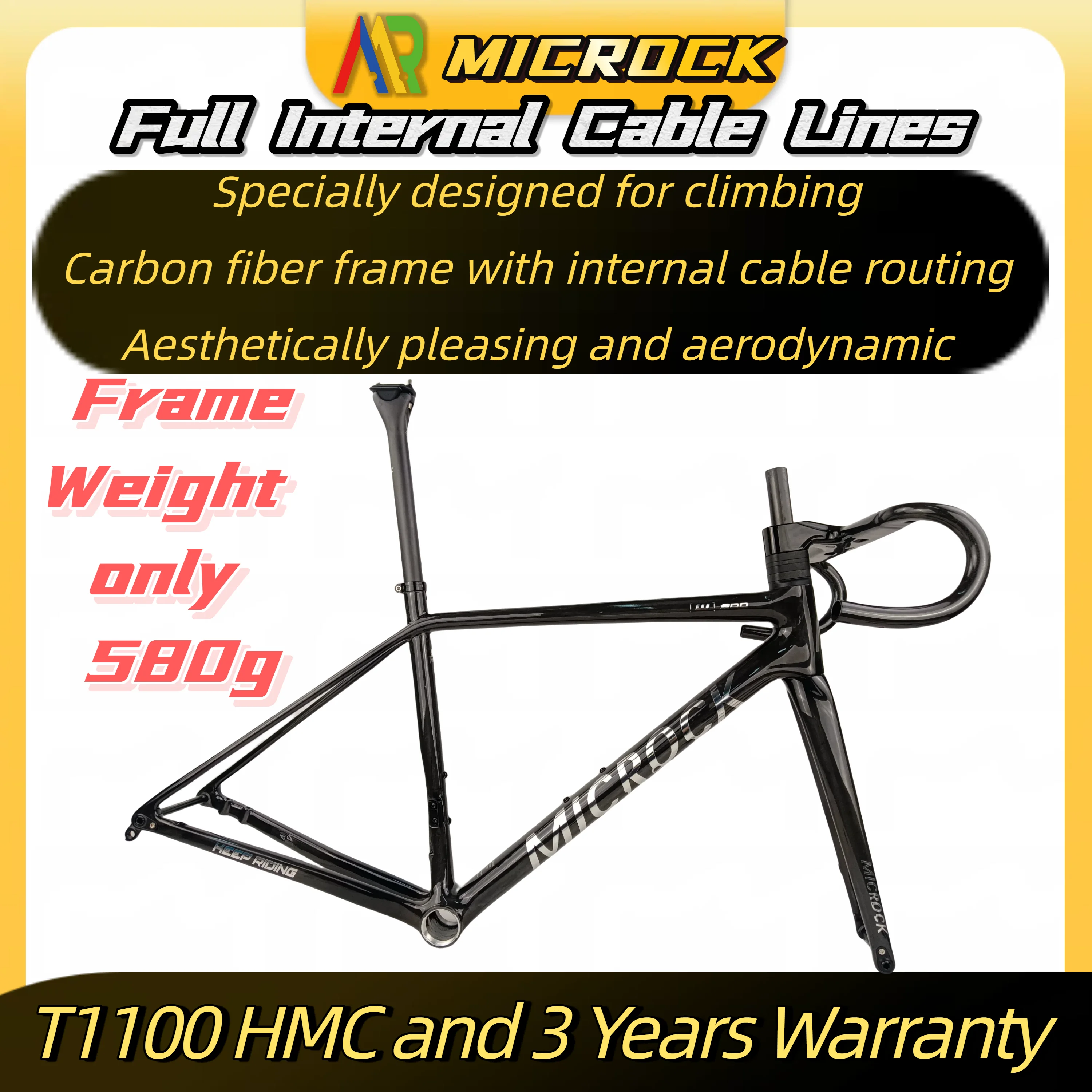 Superlight Ultrlight Full Carbon Fiber T1000 Road Bike Frame Internal ...