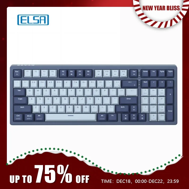 ELSA-Mini-Teclado-Mec-nico-para-Jogos-Interruptor-Vermelho-USB-Com-Fio ...