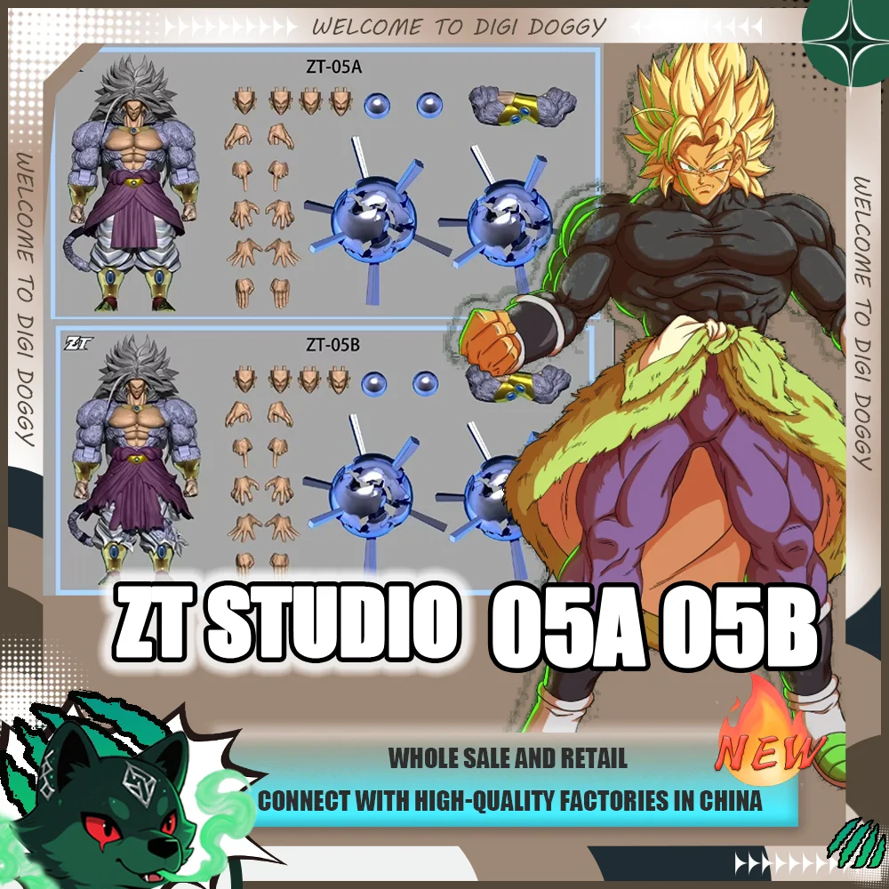 2026 Q2 Hot ZT Broly Studio Toys Dragon Ball Super Saiyan SSJ5 Z SHF ...
