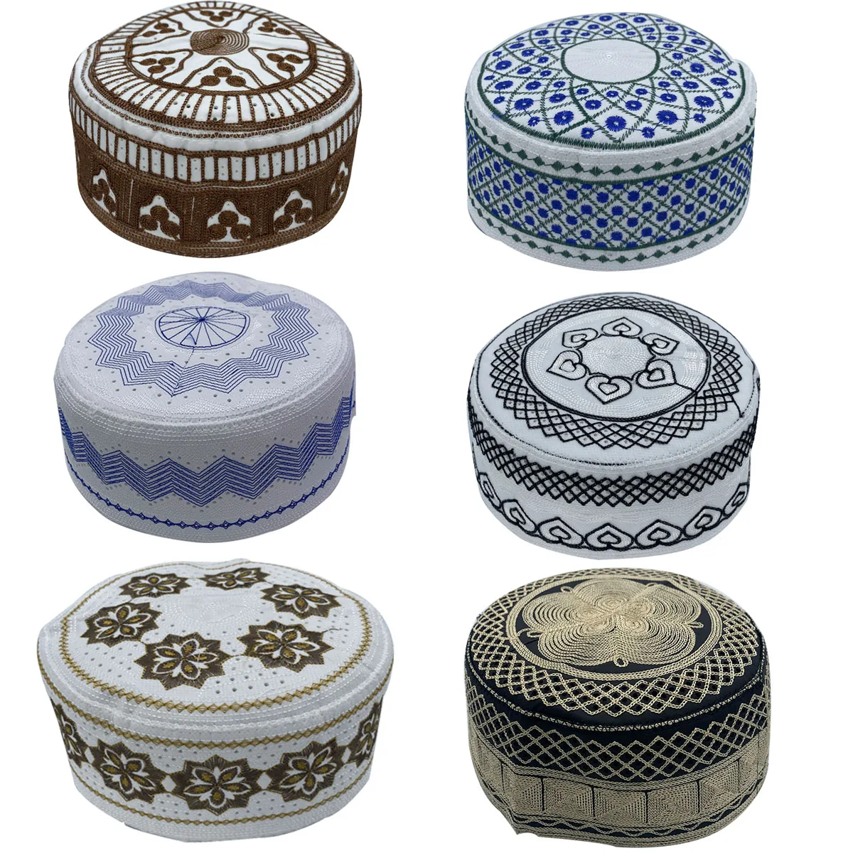 Sombreros de oración musulmanes para hombres, gorro de Kufi ...