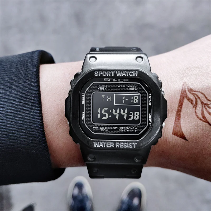 SANDA-390-2023-Hot-Sell-Digital-Watch-Luxury-Multifunctional-Men-Clock ...