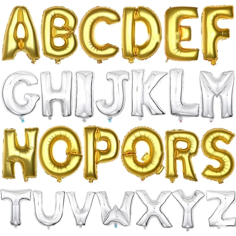 Película de aluminio con letras balloona zgold, globo de decoración ...