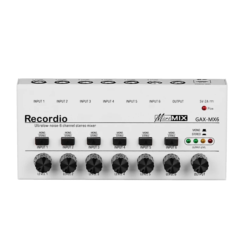 Stereo Mixer Mini DJ Low Noise Sound Mixer Ultra Compact Professional ...