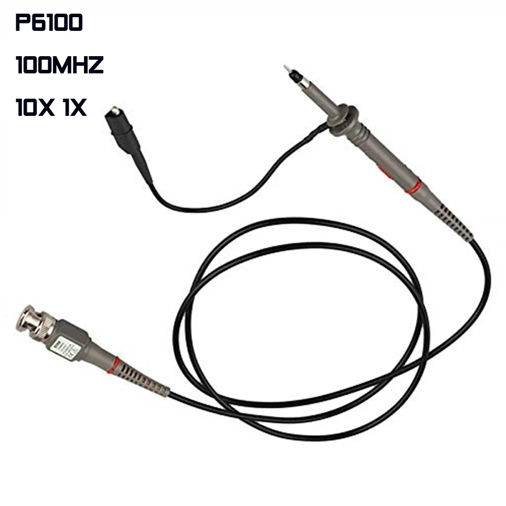 1pc P6100 100mhz Bnc Oscilloscope Probe 1x 10x Clip Test Probes Test ...