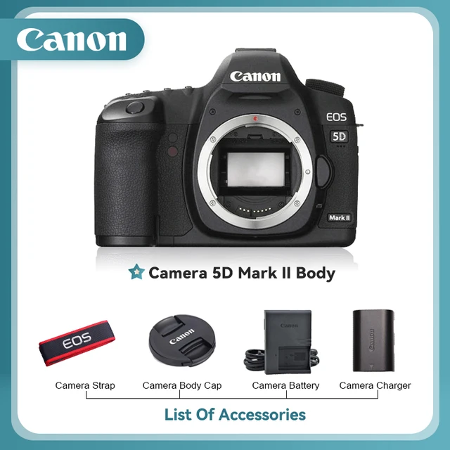 Canon-EOS 5D Mark II DSLR Full-Frame Câmera Digital, Foto profissional, DSLR, 4K Vídeo, 5D2, 5D2 ...