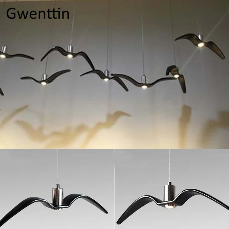 Modern LED Decor Seagull Pendant Light Chandelier Hanging Lamp for ...