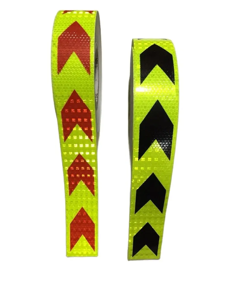 5cmx3m Self-adhesive Arrow Reflective Warning Tape Reflector Material ...