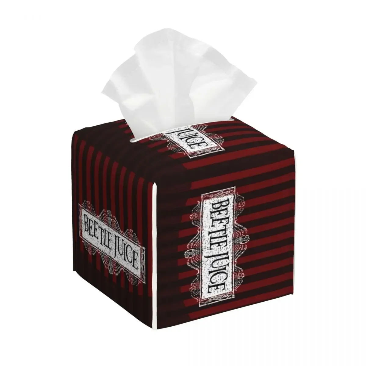 Custom Horror Movie Beetlejuices Tissue Box Cover PU Leather Square Tim ...