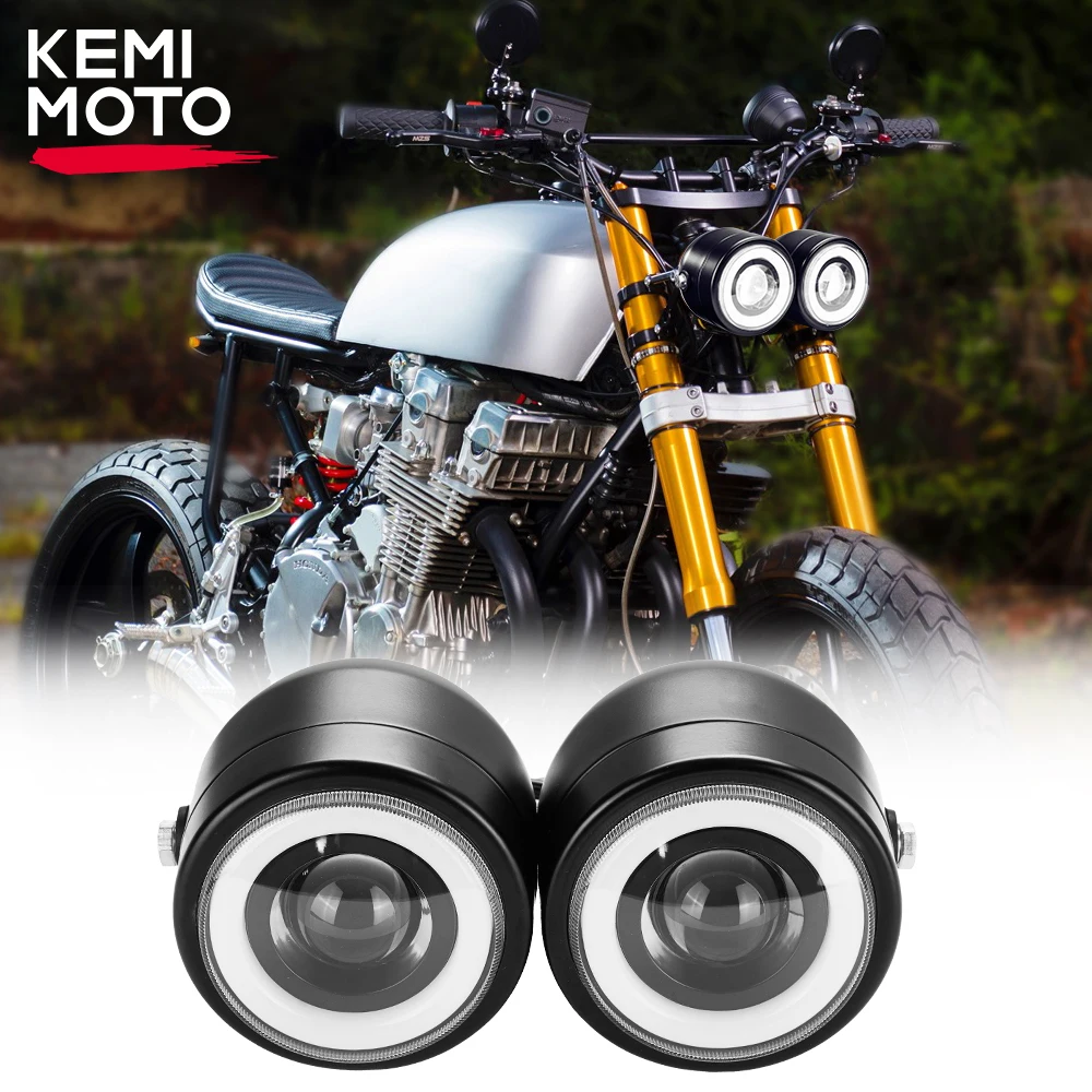 Faro-delantero-doble-LED-Universal-para-motocicleta-l-mparas-delanteras ...