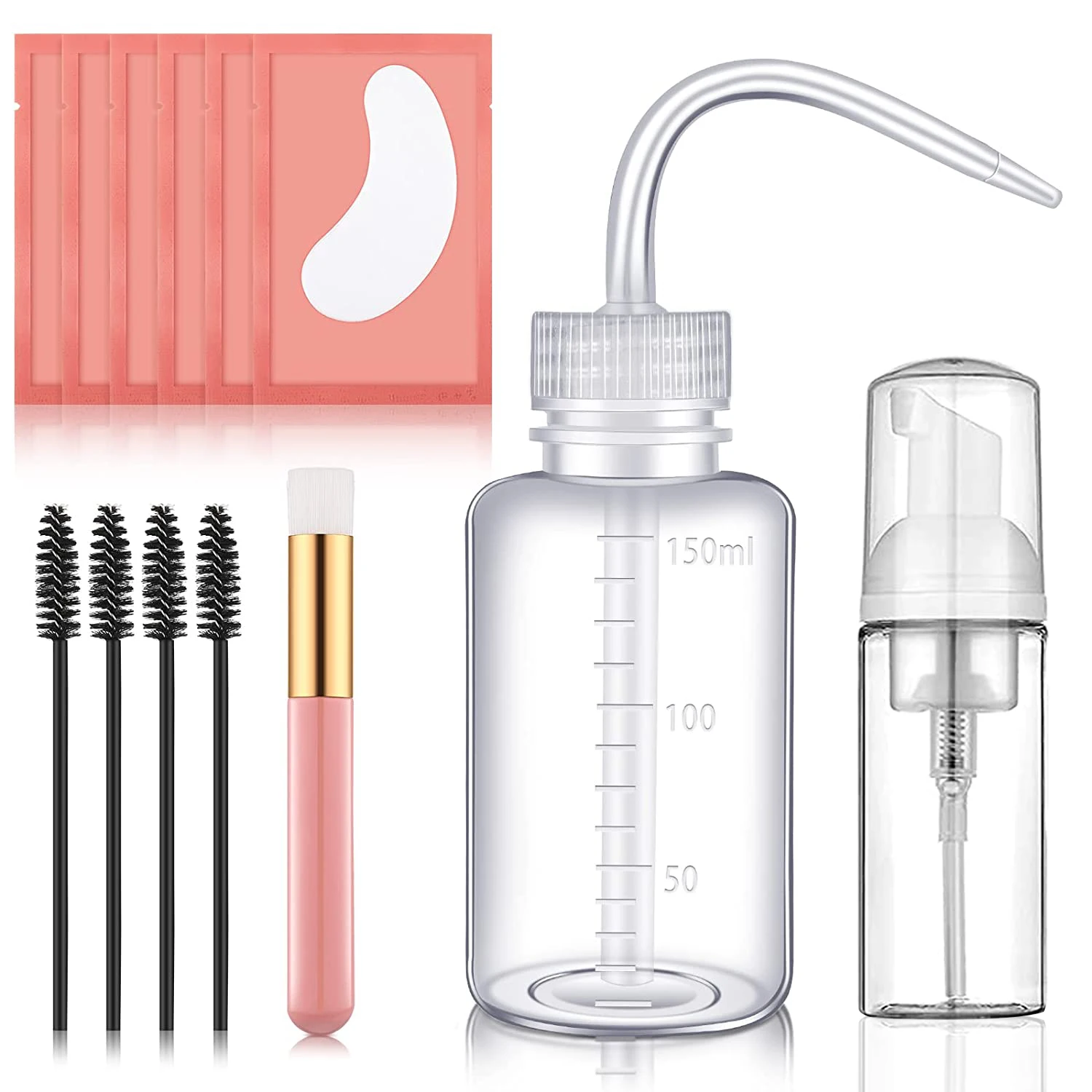Eyelash-Extension-Cleaning-Kit-Lash-Shampoo-Brush-Soap-Foam-Washing ...