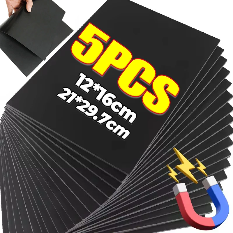 Rubber Soft Magnetic Patch Self Adhesive Square Magnet Sheets A4 ...