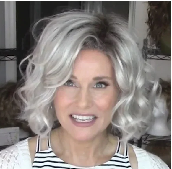 Peluca-de-cabello-rizado-para-mam-cabellera-de-color-negro-gris ...