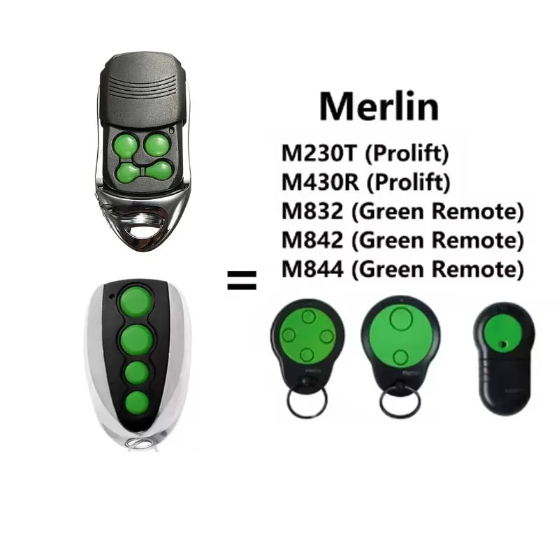 Garage Door Remote Control for Merlin M832 M842 M844 230t 430r Gate ...