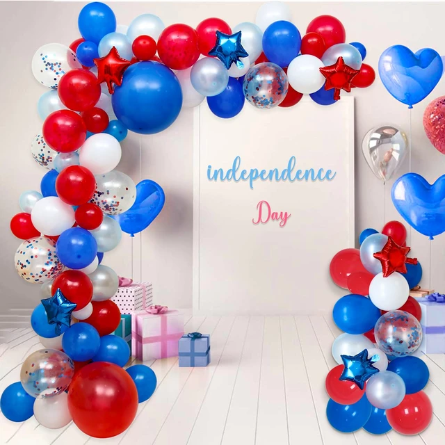 Red White And Blue Balloon Arch