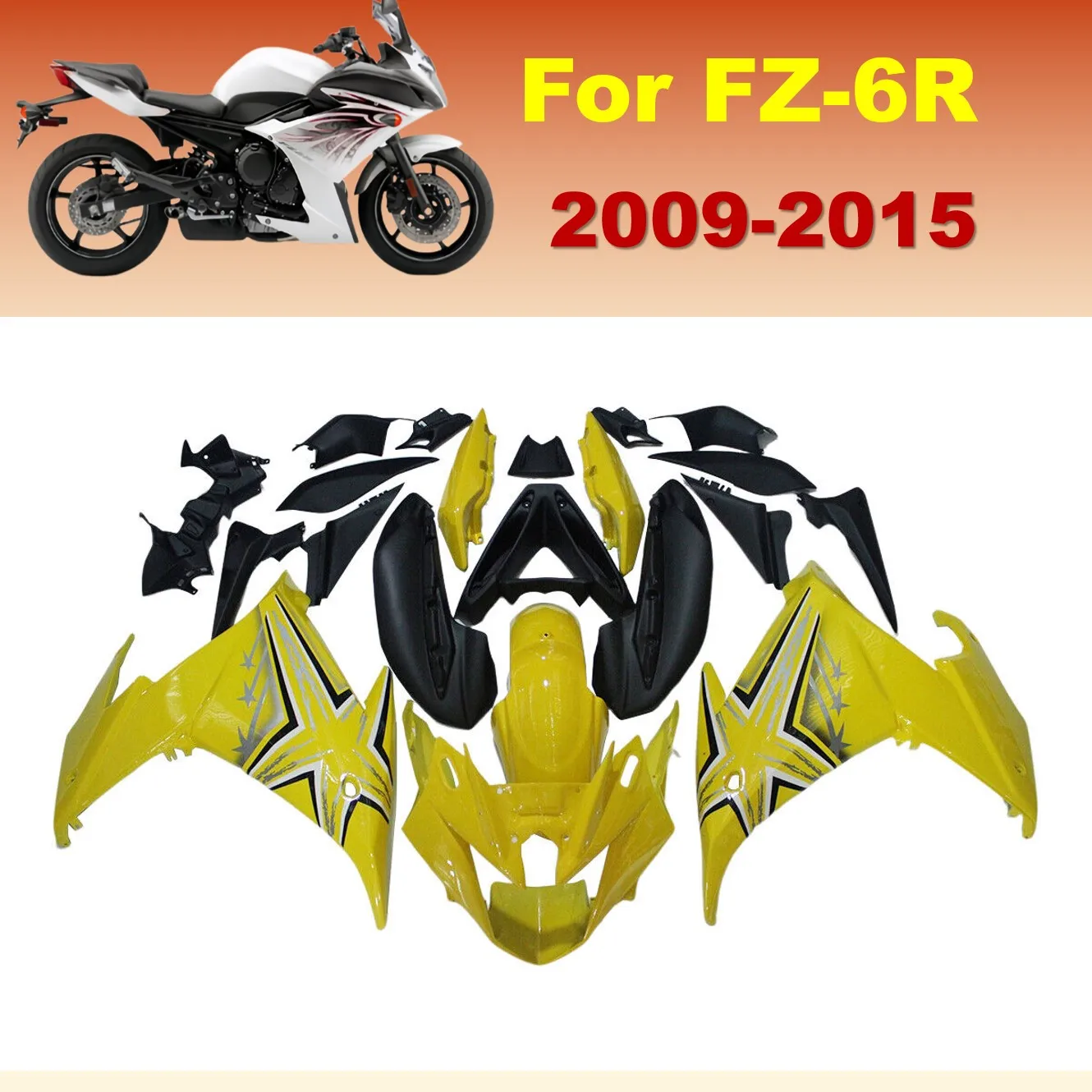 Full Fairings Kit For Yamaha FZ-6R FZ6R 2009 2015 2010 2011 2012 2013 ...