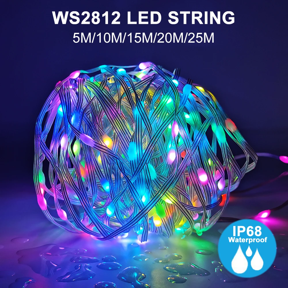 Individually Addressable Led String | Led Rgb Strip Ws2812 Waterproof ...