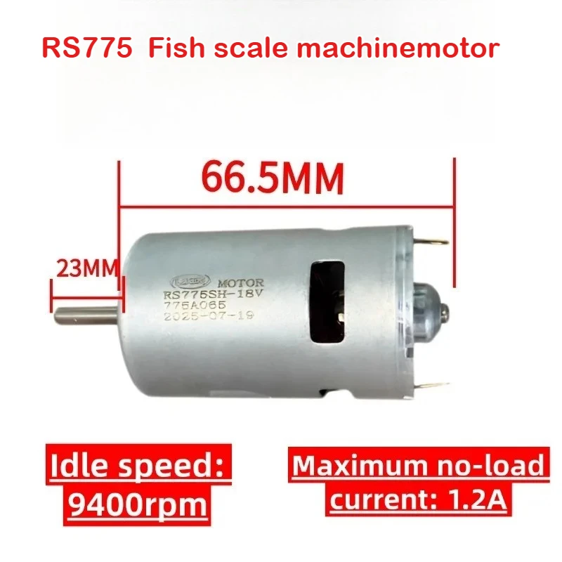 Motor descalcificador de peces RS775 18V - 775 Motor de un solo ...