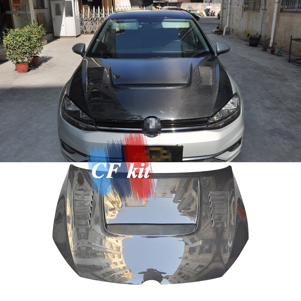 Carbon Fiber Front Engine Hood Cover Bonnet Trim For Volkswagen VW GTI ...