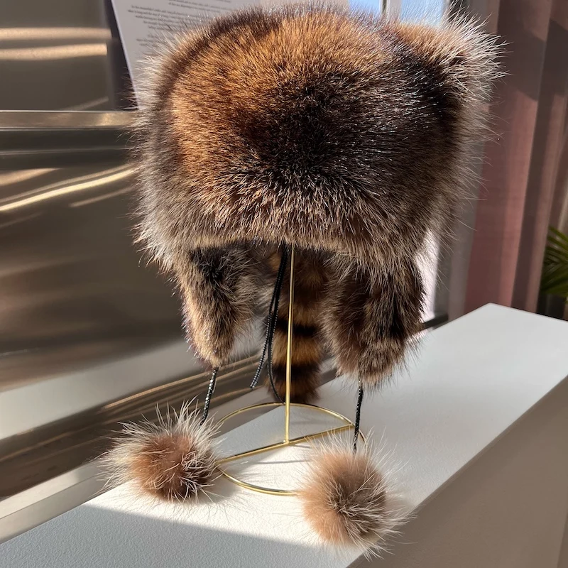 Faux Raccoon Tail Hat
