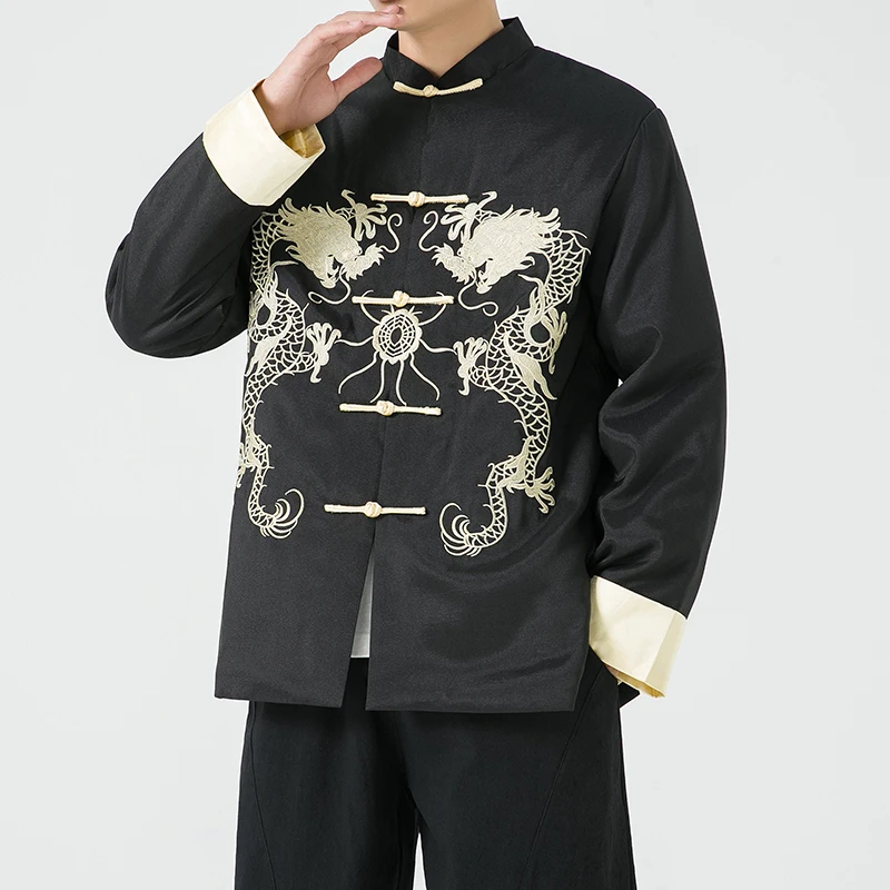 Chinese-Traditional-Dress-Men-Retro-Hanfu-Cotton-padded-Coats-Sinicism ...
