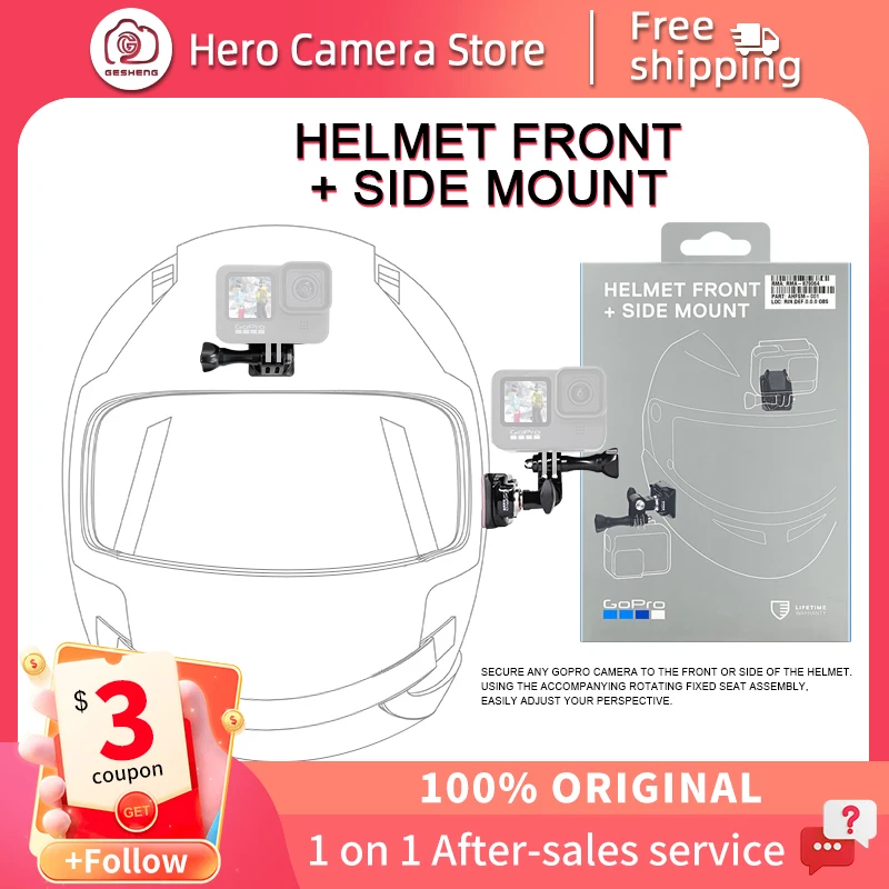 GoPro-Motorcycle-Helmet-Front-Side-Fixing-Bracket-Chin-Mount-Adapter ...