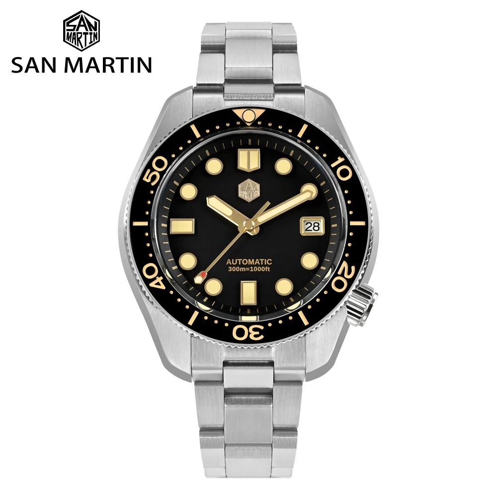 San-Martin-Reloj-de-buceo-para-hombre-cron-grafo-mec-nico-autom-tico-de ...