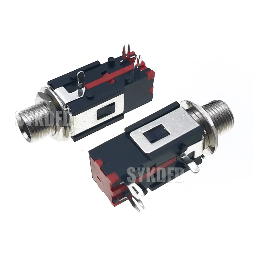 5Pcs-Thread-Lock-Panel-Mount-1-4-6-35-mm-Stereo-Phone-Jack-Headphone ...