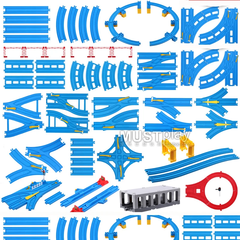 Original TOMICA Train Track TAKARA TOMY Train Blue Track Accessories R Educational Kids Boys ...