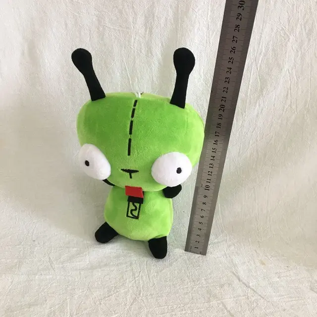 20cm Alien ET 3D Eyes Green Invader ZIM GIR Dog Plush Figure Toy Soft ...