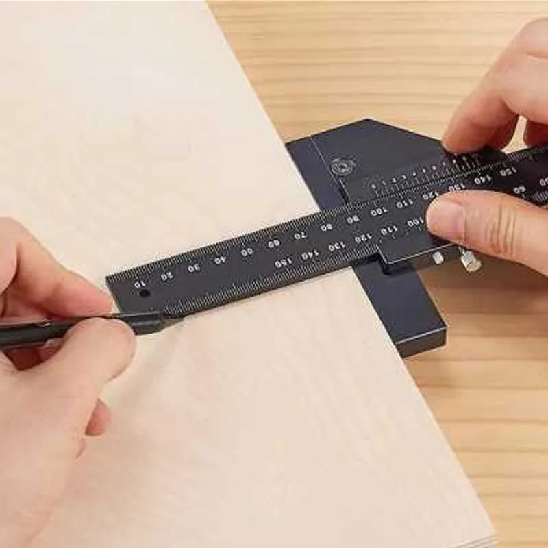 Multi-Woodworking-Sliding-Gauge-Aluminum-Alloy-Scribe-Ruler-Depth-Gauge ...