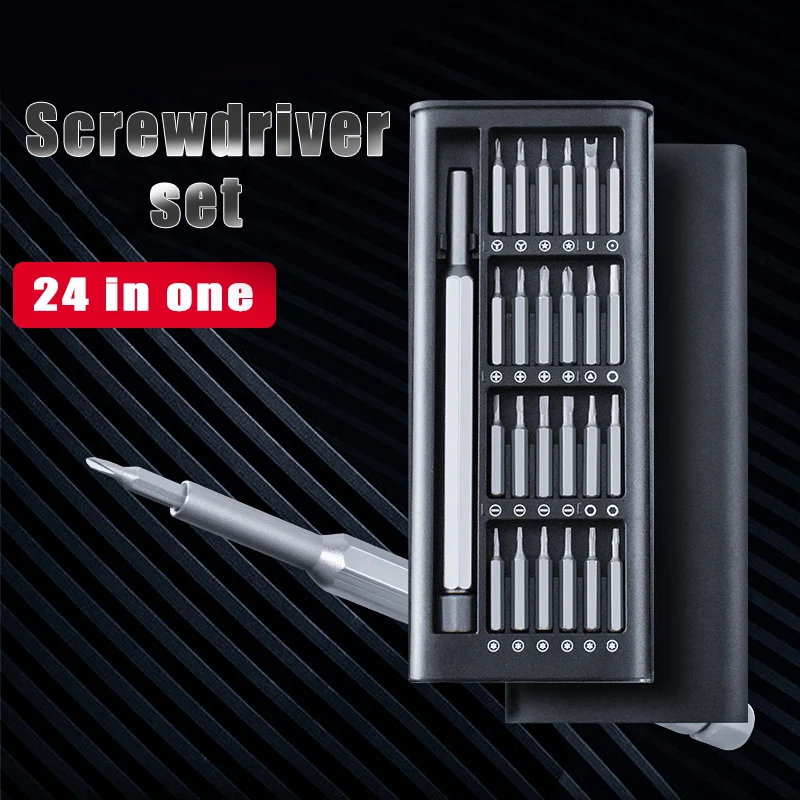 Mini-Screw-Driver-Magnetic-Bits-Set-24-In-1-Multi-Function-Precision ...