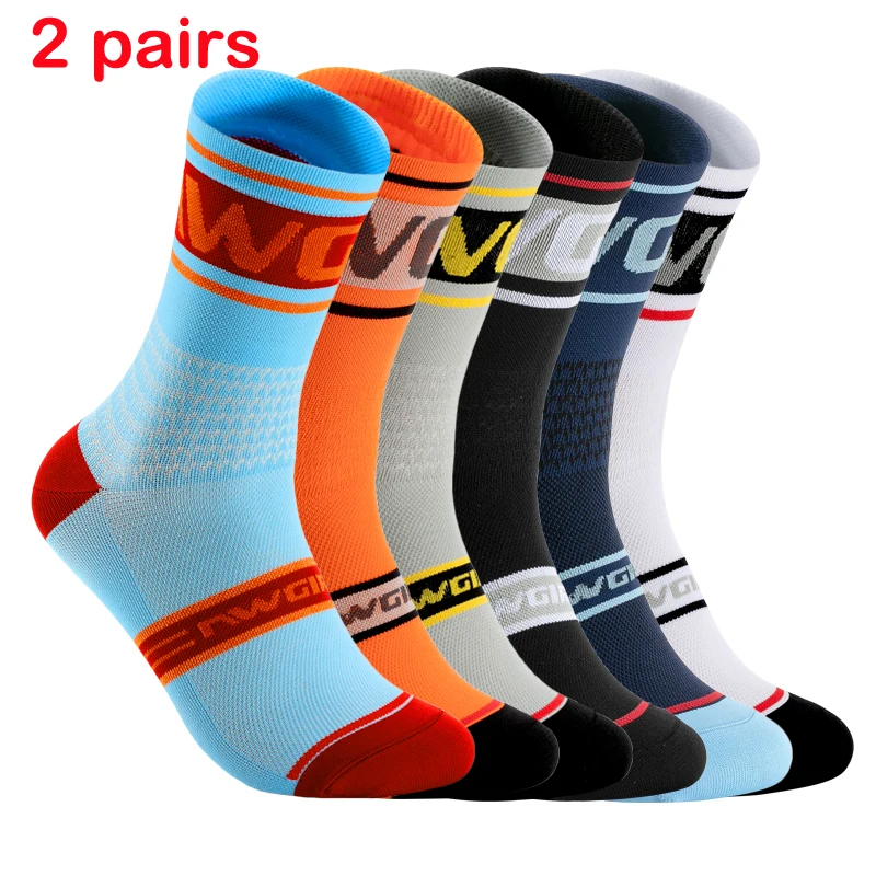 2pairs-Professional-Cycling-Socks-Breathable-Road-Bicycle-Socks-Men ...