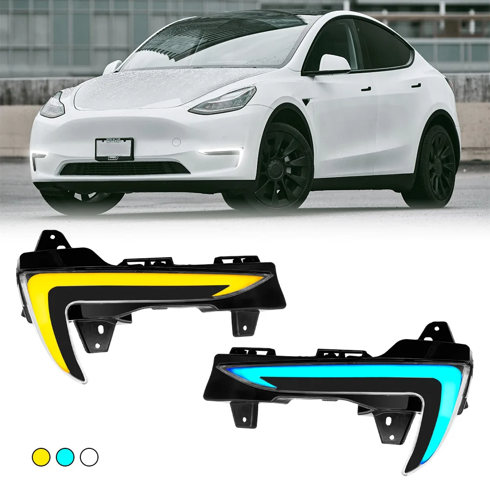 Suitable-for-Tesla-Model-3-Y-with-Three-Color-LED-Daytime-and-Nighttime ...