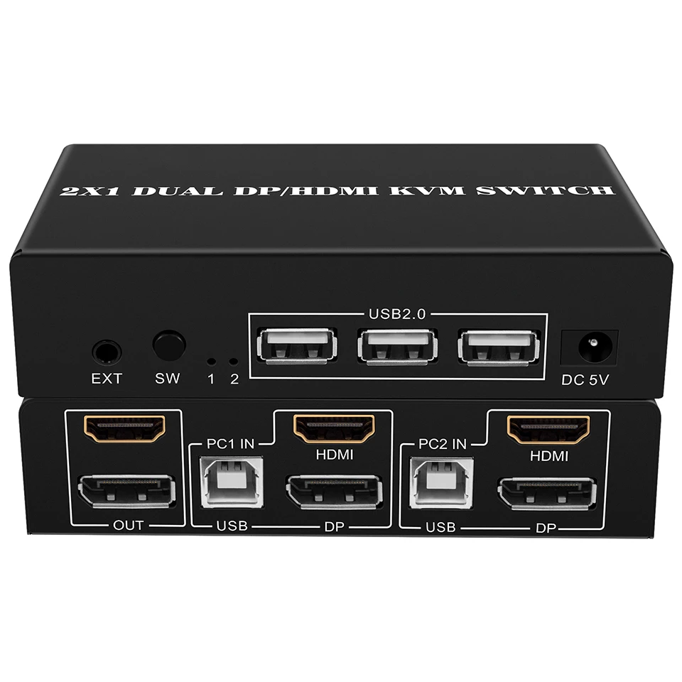Interruptor-KVM-de-Monitor-Dual-4K-60Hz-HDMI-DP-interruptor-de-pantalla-extendido-para-2 ...