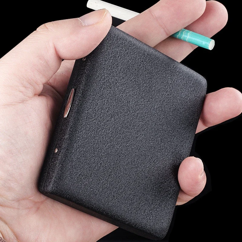 Black-Metal-Frosted-Cigarette-Cases-Boutique-Tobacco-Box-Ultra-thin ...