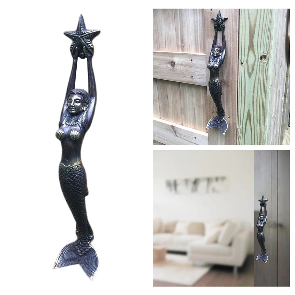 Retro-Mermaid-Door-Handles-Kitchen-Cabinet-Handles-Solid-Drawer-Knobs ...