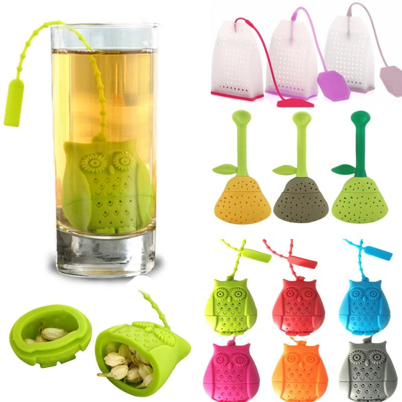 Reusable Silicone Tea Infuser Tea Strainers Leaf Filter Diffuser ...