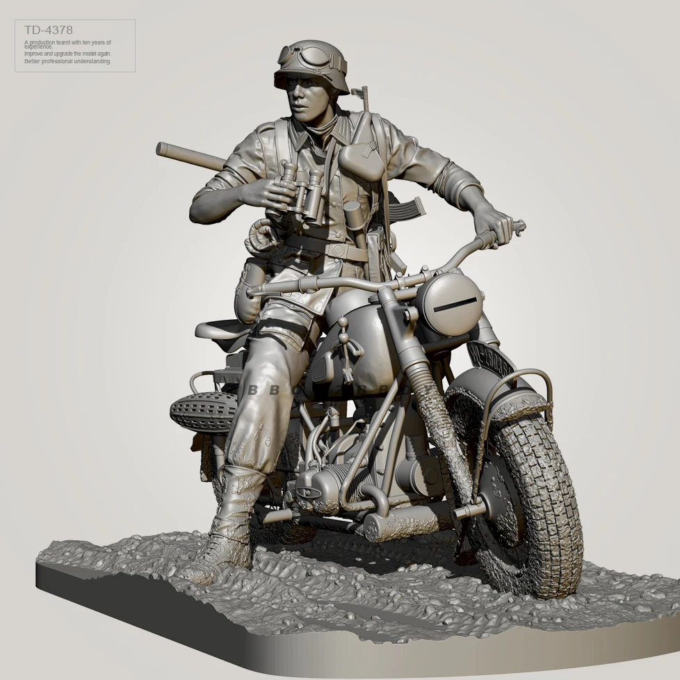 Incolor Resin Soldier Model Figure Kits, auto montado, impressão 3D, TD ...