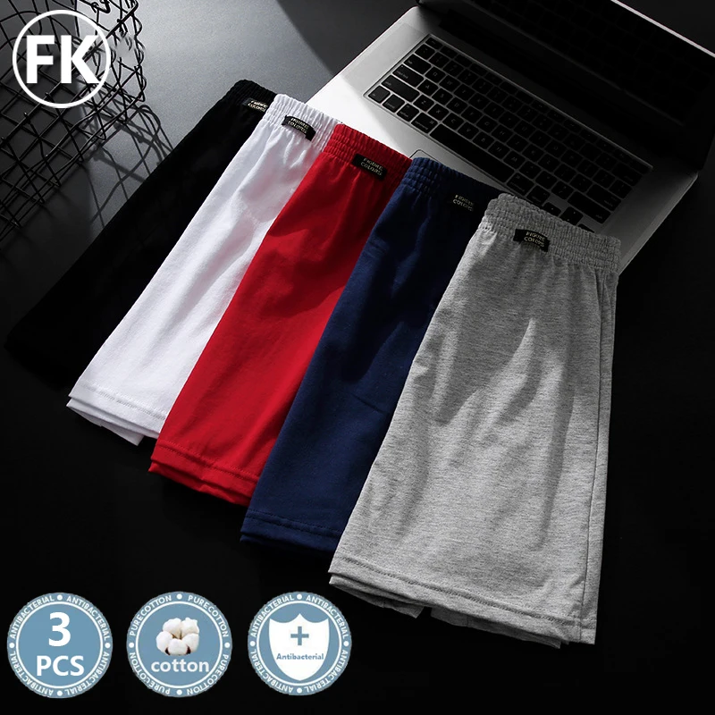FK-Men-Underwear-Boxers-Solid-Color-Loose-Shorts-Men-Panties-Cotton ...