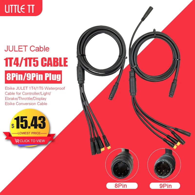 JULET-Electric-Bike-1T4-1T5-Waterproof-Cable-for-Controller-Light ...