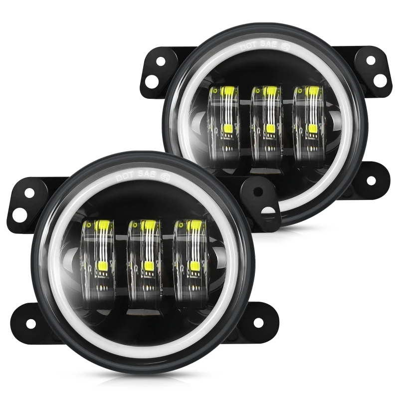 4-Inch-LED-Round-Fog-Lights-Day-Running-Light-Turn-Signal-Light-with ...