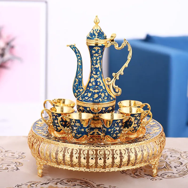 Factory Wholesale Luxury Ramadan Gifts Red Tea Cup Set With Tray/zamzam ...