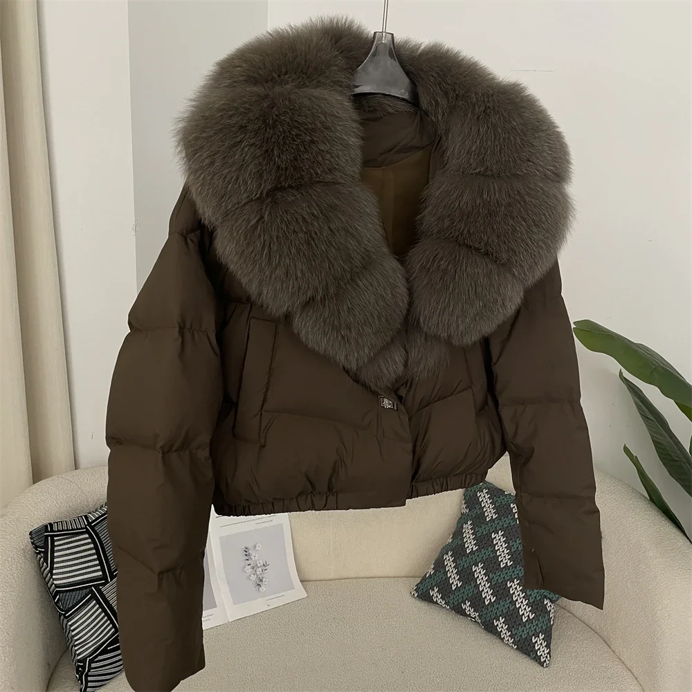OFTBUY-Short-Puffer-Jacket-Thick-New-Big-Natural-Real-Fox-Fur-Jacket ...