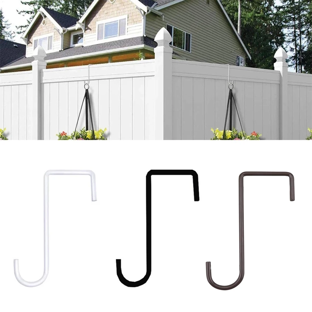 S-shaped-Vinyl-Fence-Hook-Iron-Garden-Vinyl-Fence-Patio-Hook-for-Indoor ...