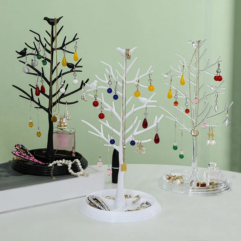 Plastic Jewelry Organizer Tree Storag Hanger Necklace Ring Earrings ...