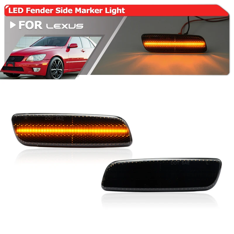 2x-Smoked-LED-Bumper-Side-Marker-Light-For-Lexus-IS300-LS400-GS300 ...