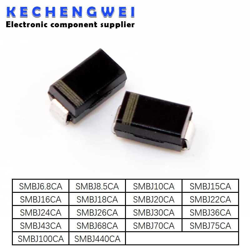 20PCS TVS Diode SMBJ6.8CA SMBJ18CA 5.0CA 8.5CA 10CA 16CA 15CA 20CA 22CA 24CA 26CA 30CA 36CA 43CA ...