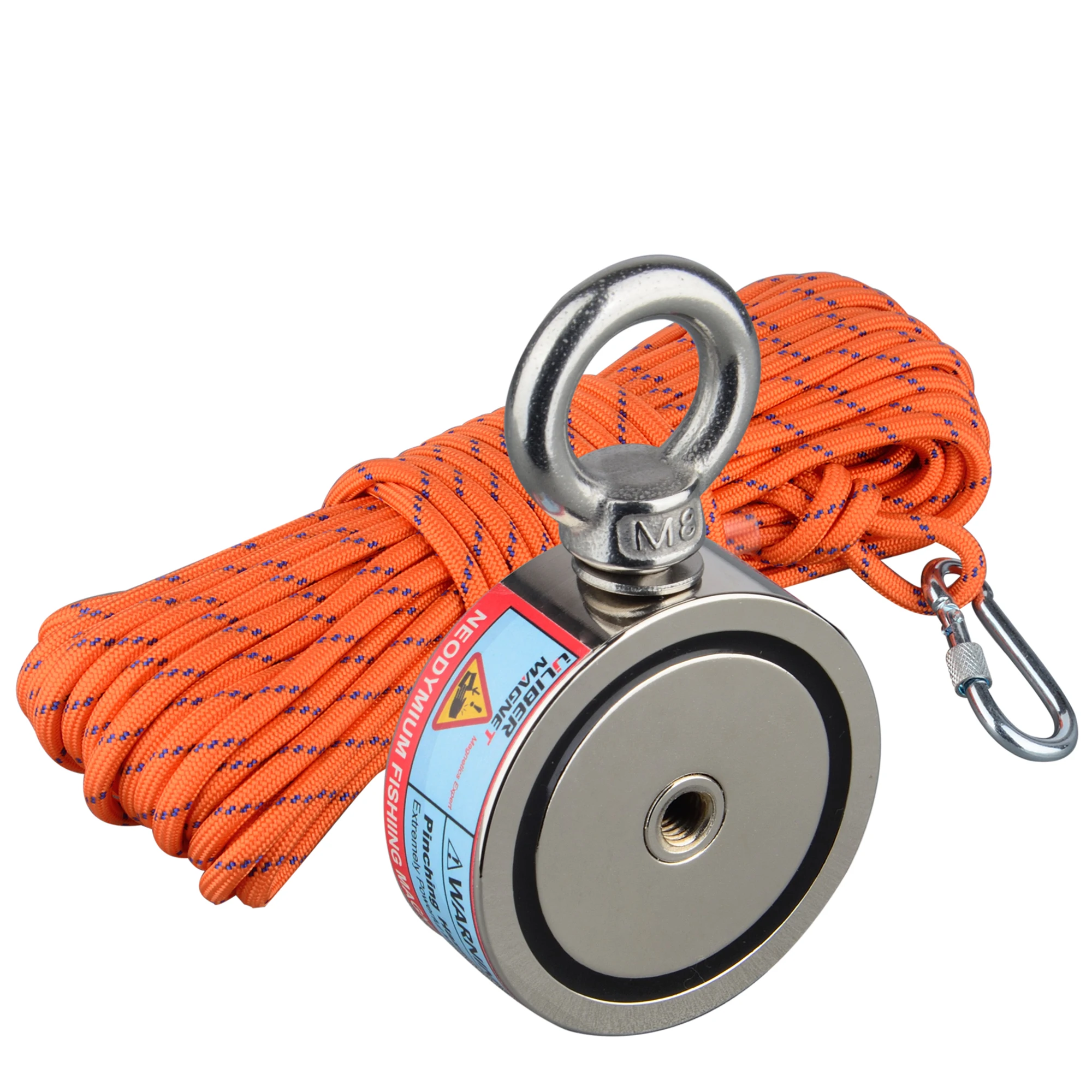 Two Sided 120KG*2 Fishing Magnets 10M Rope Permanent Neodymium NdFeB ...