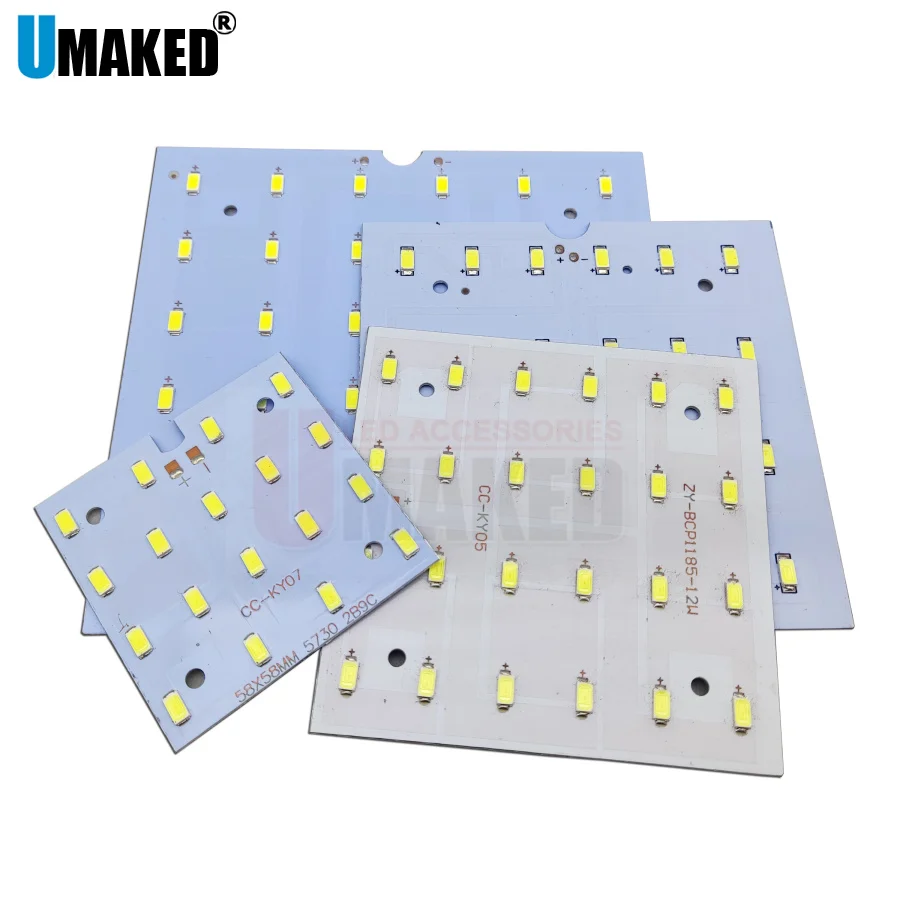 10pcs 6W 9W 12W 18W led ceiling light, led pcb with 5730 for bulb light ...